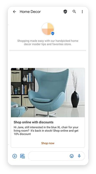 Message types using RCS